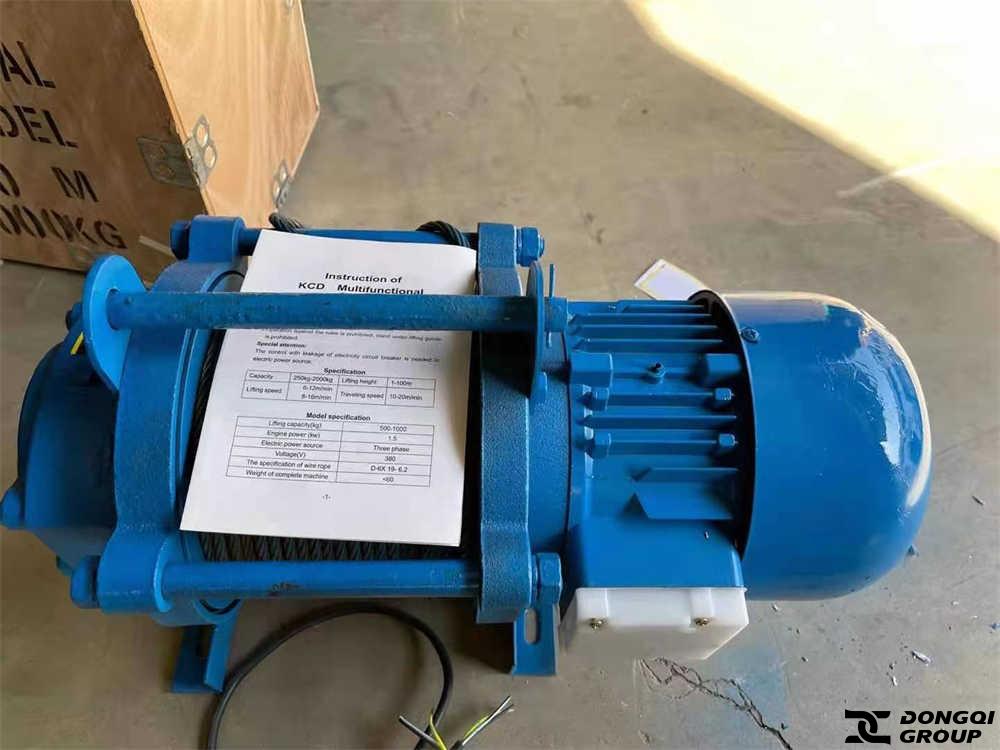 KCD type 0.5 ton electric winch sold to Saudi Arabia in 2021 ...
